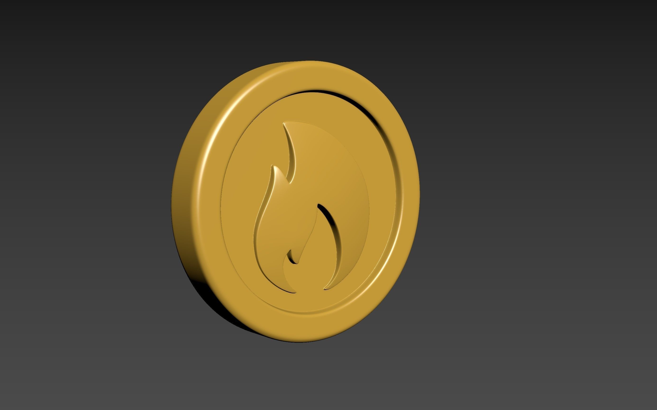 Print006 Coin Fire 3D model 3D printable | CGTrader