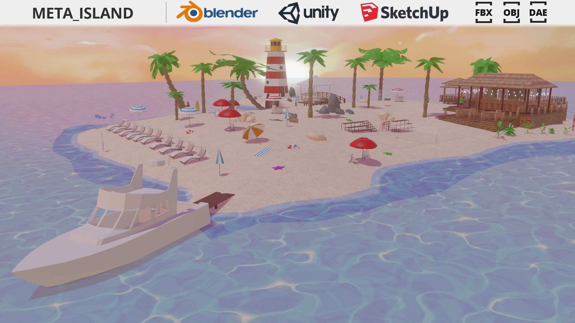 3D model Metaverse Island VR / AR / low-poly | CGTrader