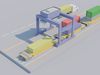 3D model Low poly container terminal VR / AR / low-poly | CGTrader