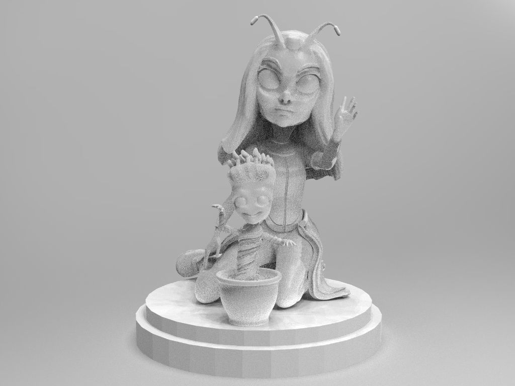 Mantis and Groot 3D model 3D printable | CGTrader
