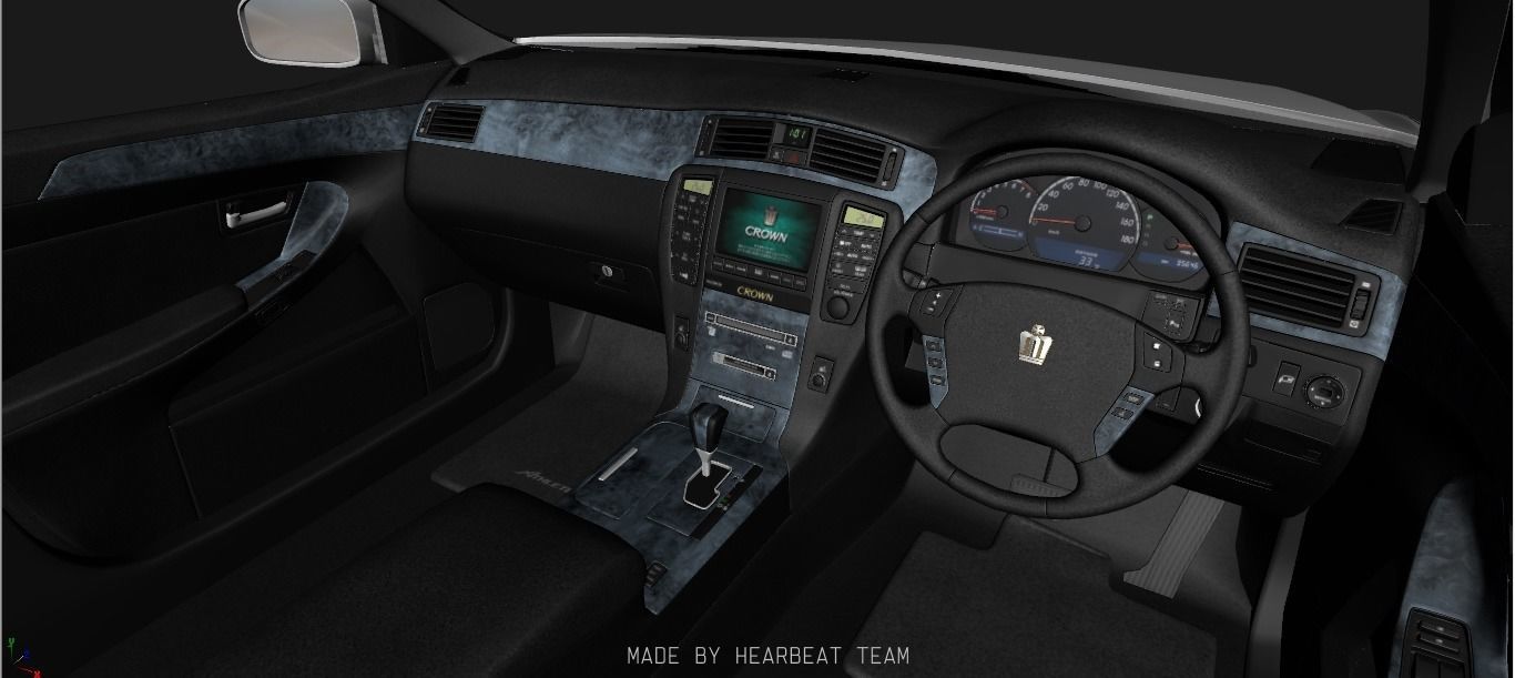 Toyota Crown Athlete 180 with detailed interior 3D model | CGTrader