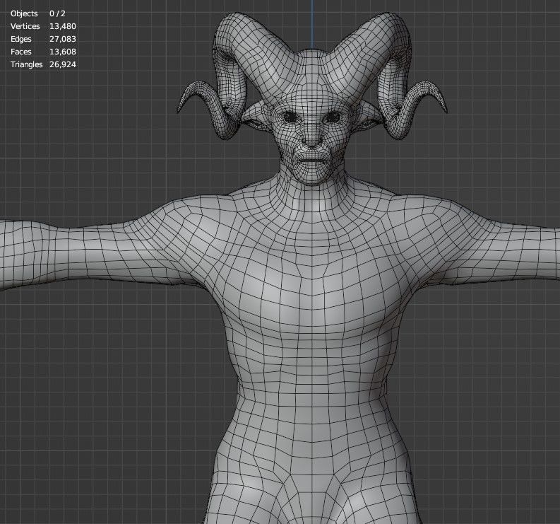 Satyr BaseMesh 3D model | CGTrader