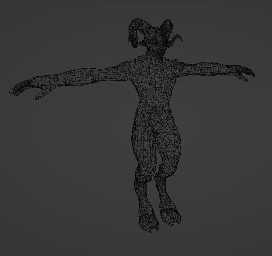Satyr BaseMesh 3D model | CGTrader