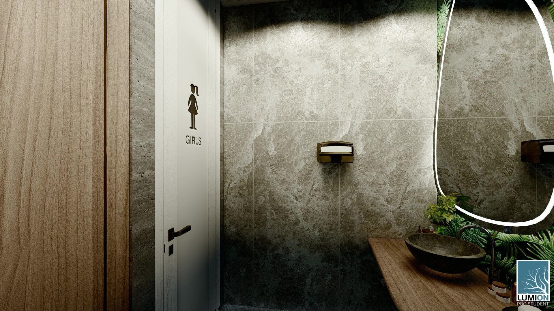 TOILET WC DESIGN - INTERIOR TOILET - RESTAURANT CAFE AVM - 3D model ...