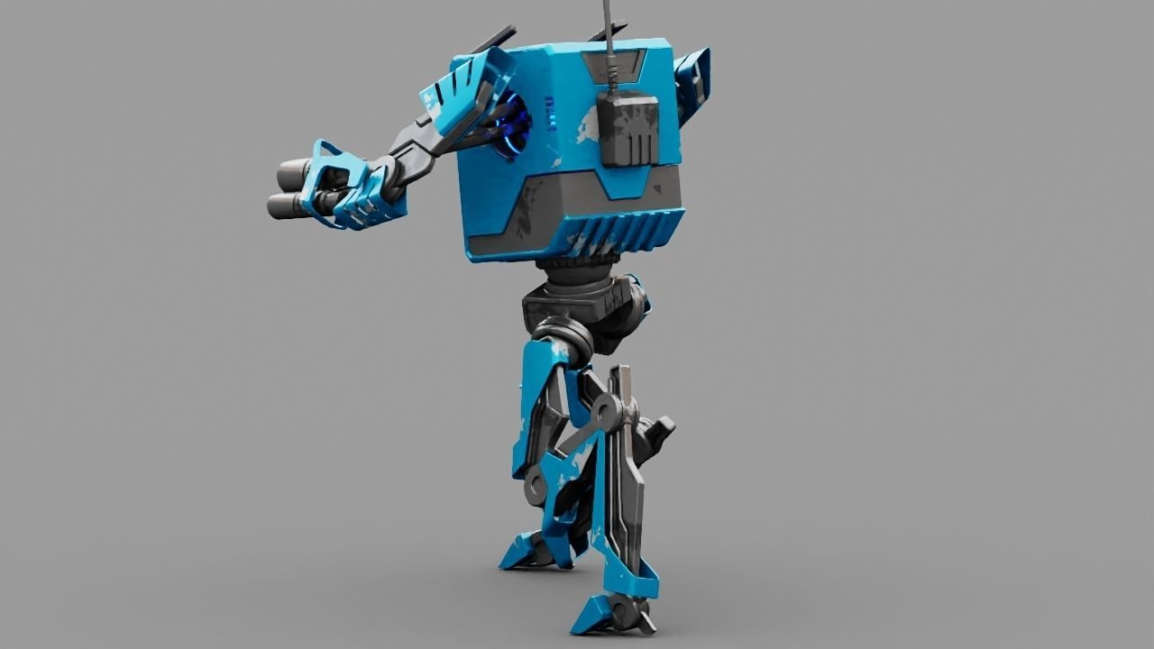 Combat Droid rigged 3D model rigged | CGTrader