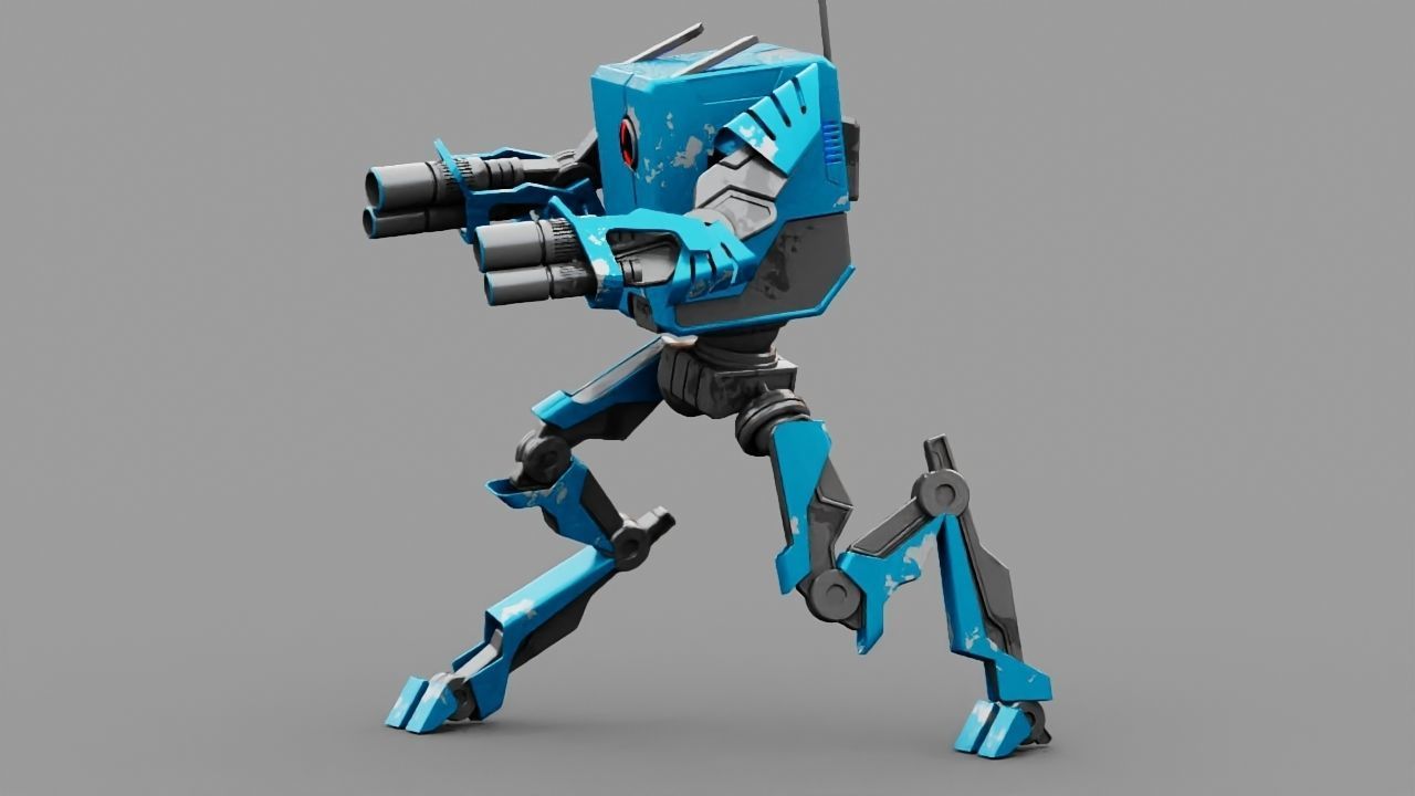 Combat Droid rigged 3D model rigged | CGTrader