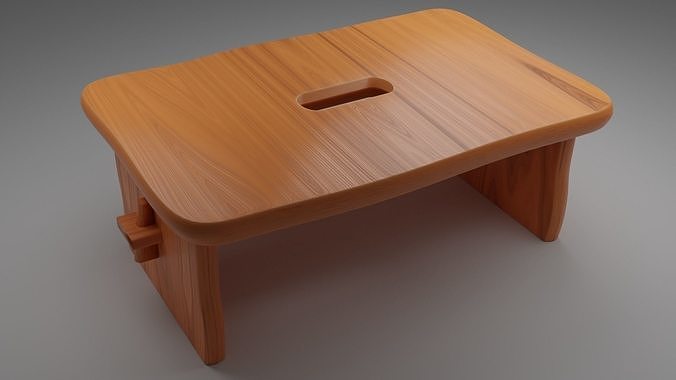 Wooden Step Stool free 3D model | CGTrader