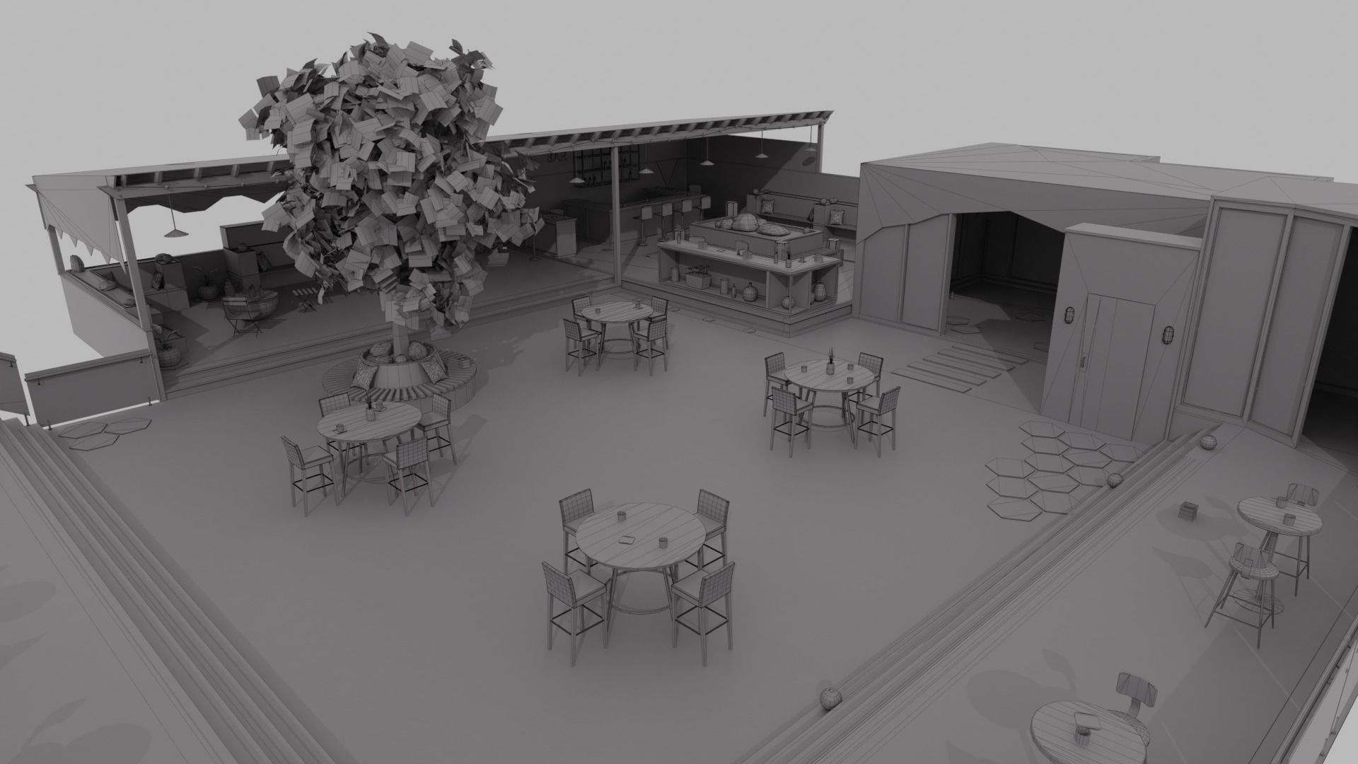 3D model Metaverse Rooftop Bar VR / AR / low-poly | CGTrader