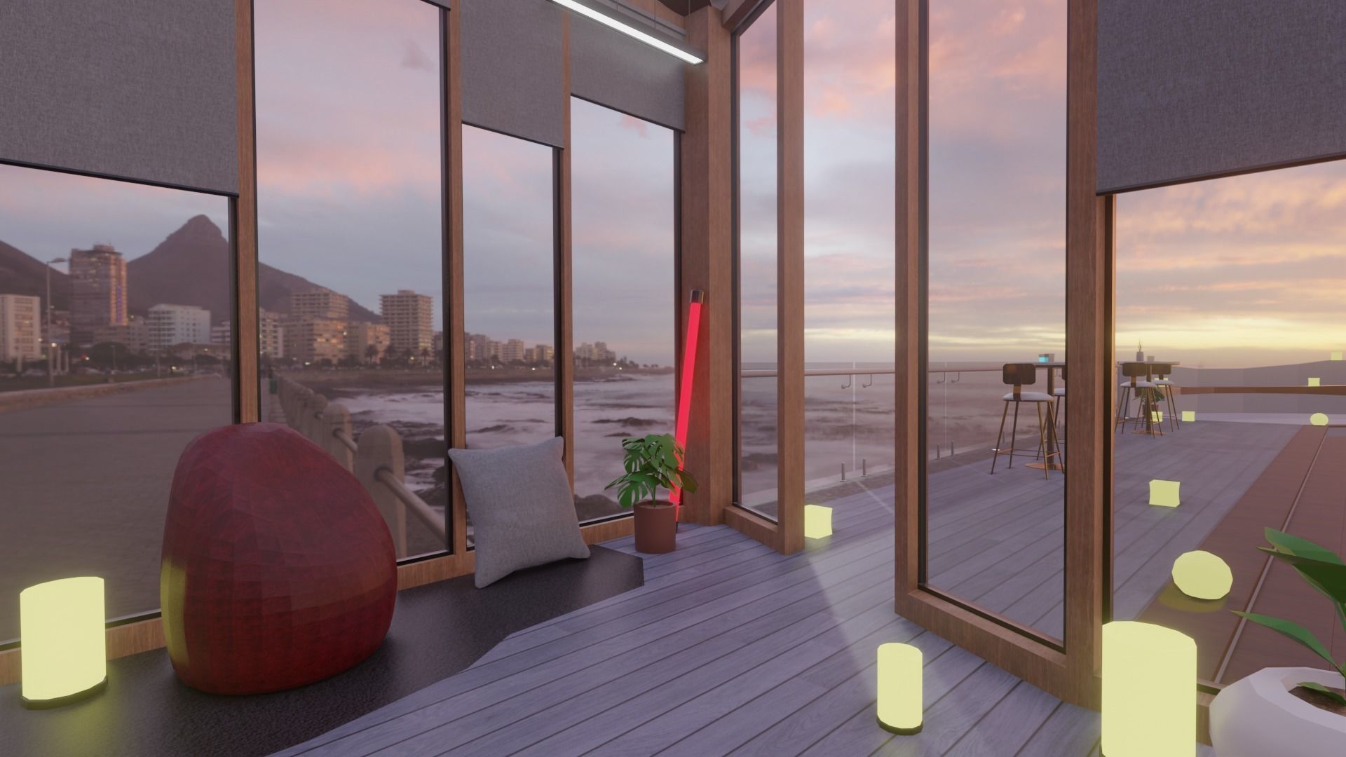 3D model Metaverse Rooftop Bar VR / AR / low-poly | CGTrader