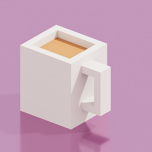 3D model Teacup 1 Voxel VR / AR / low-poly | CGTrader