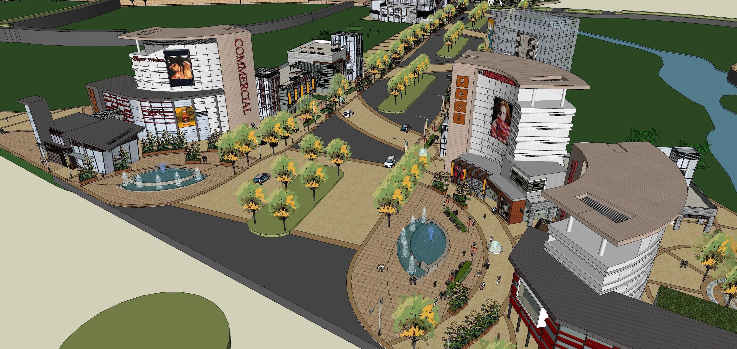 Sketchup Commercial Office Complex W4 3D model | CGTrader
