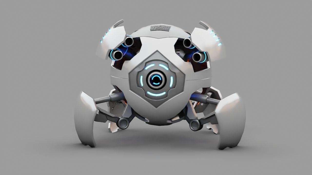 Ball Bot rigged character 3D model rigged | CGTrader