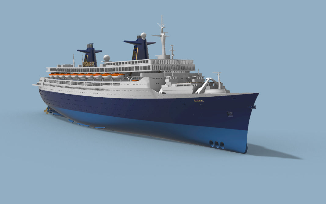 SS NORWAY cruise ship - final years version - full and waterline 3D ...