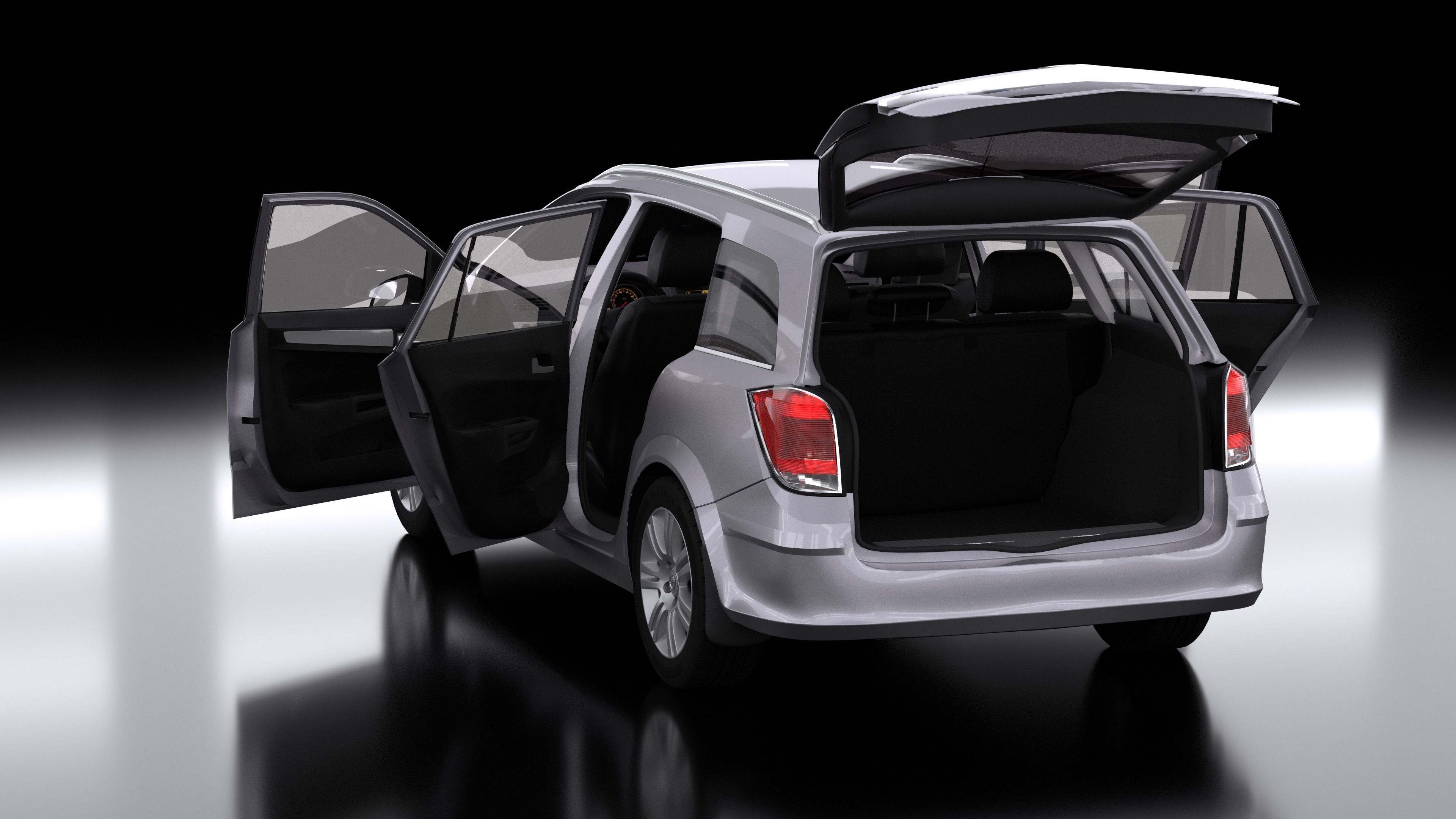 Opel Astra H Caravan 2008 INTERIOR 3D model | CGTrader