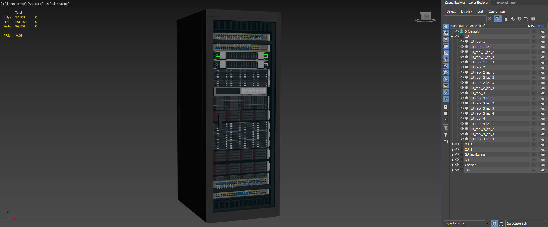3D model Modular Server Rack VR / AR / low-poly | CGTrader