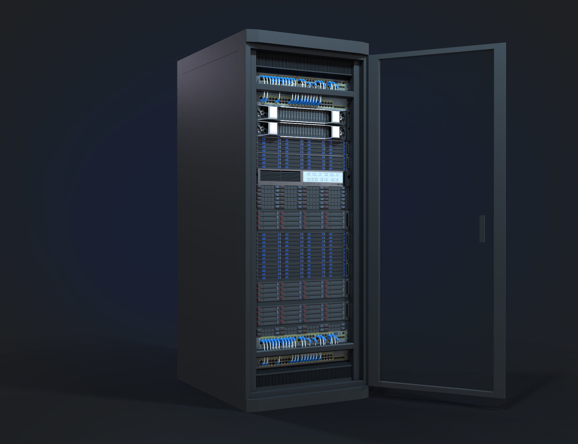 3D model Modular Server Rack VR / AR / low-poly | CGTrader
