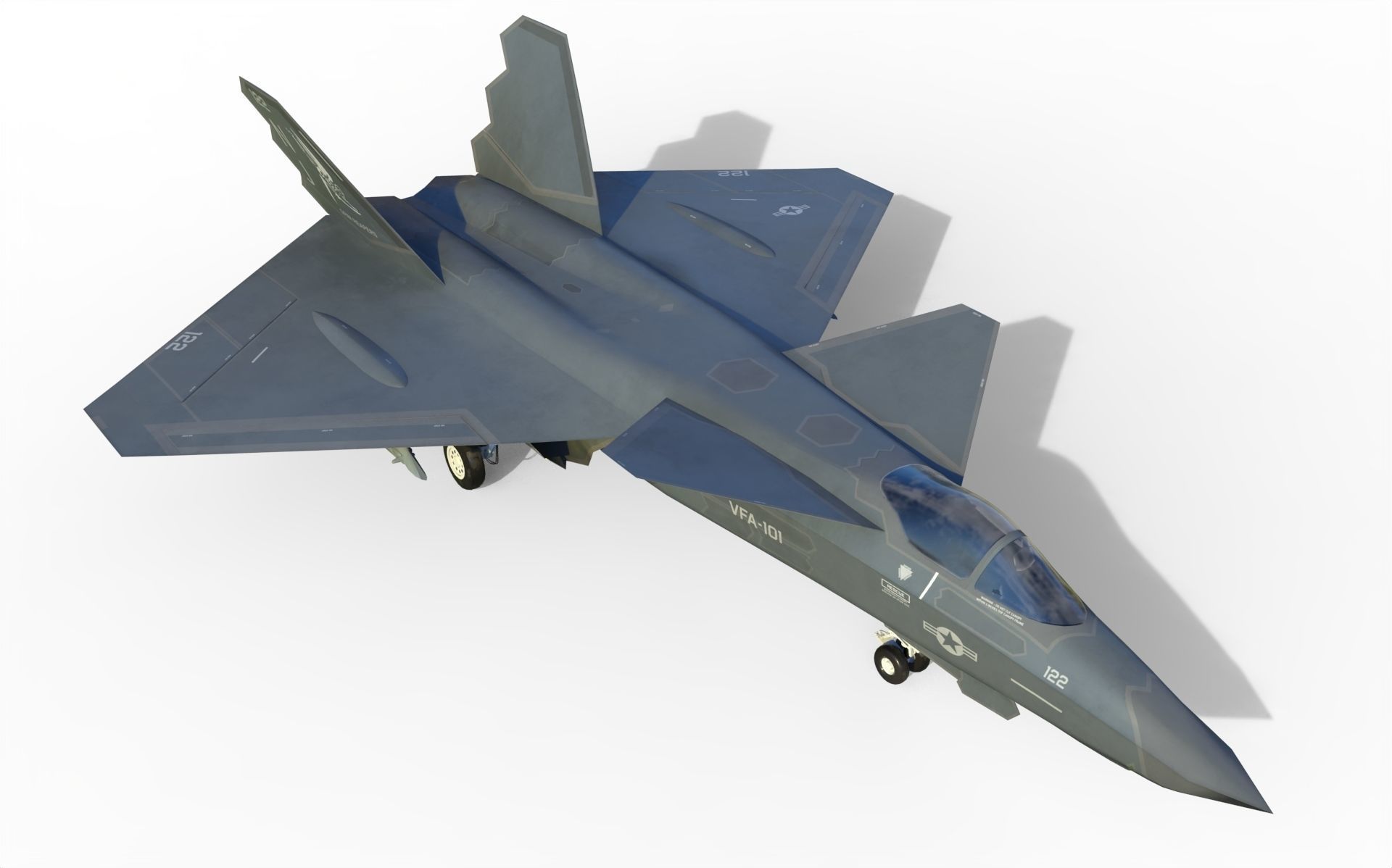 YF-23 naval NATF-23 3D model | CGTrader