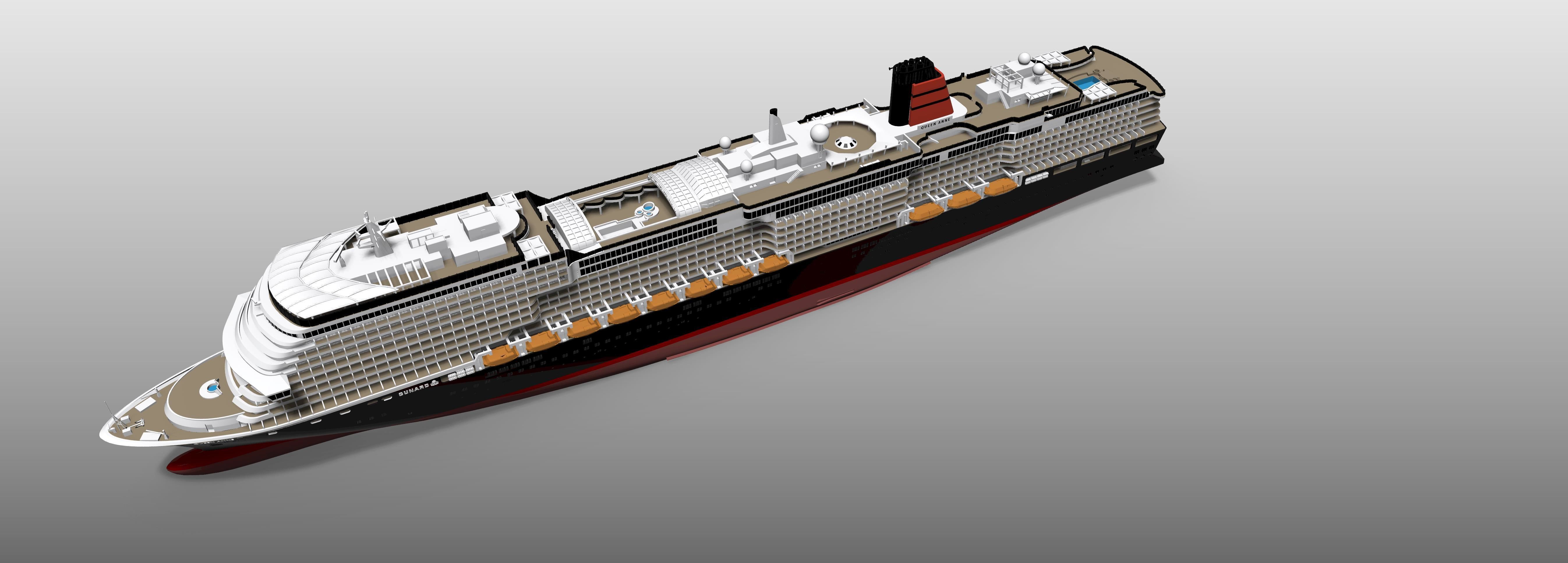 MS Queen Anne Cunard new cruise ship printable model 3D model 3D ...
