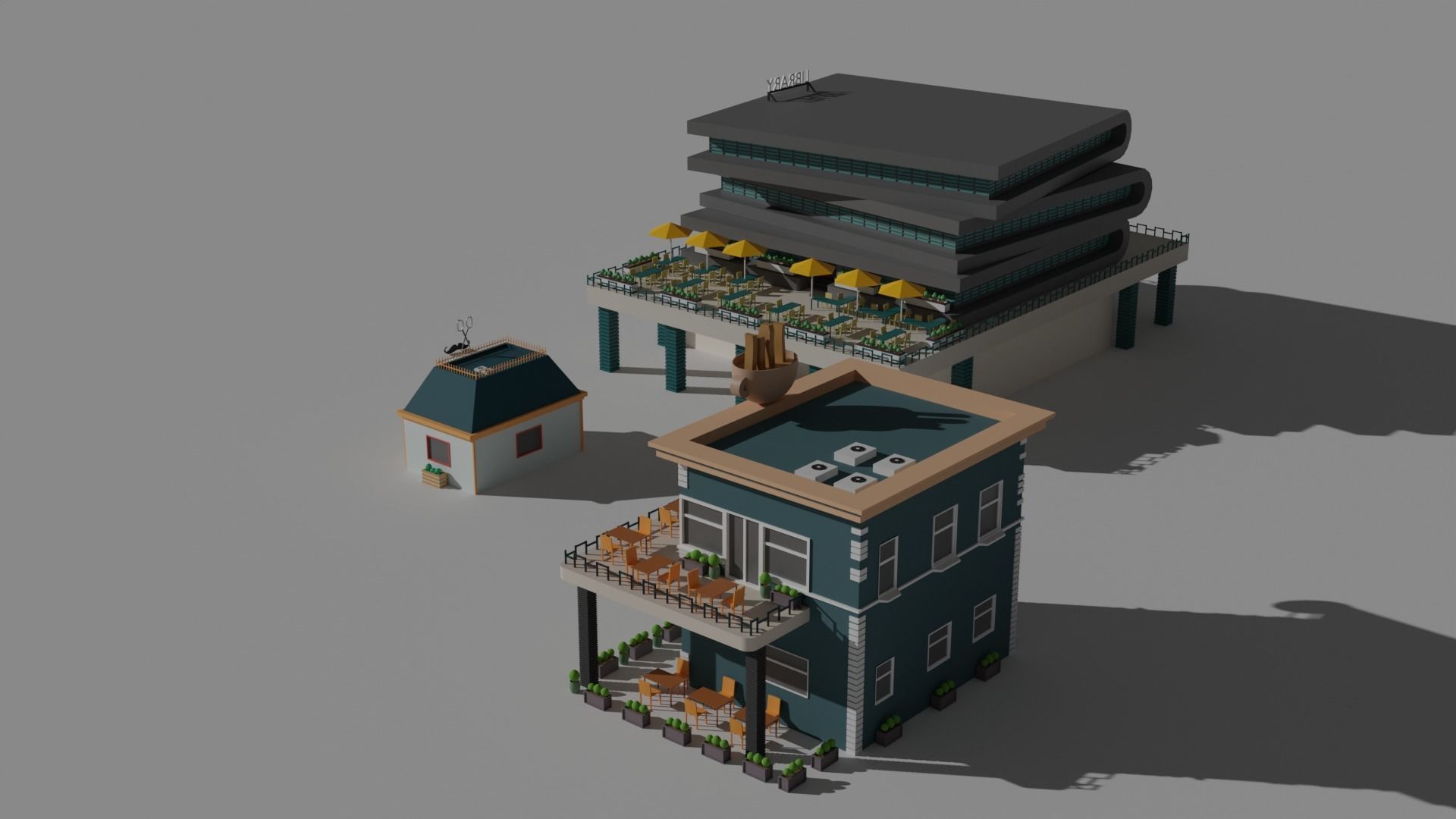 3D Model Collection Low Poly Set of Three VR / AR / low-poly | CGTrader