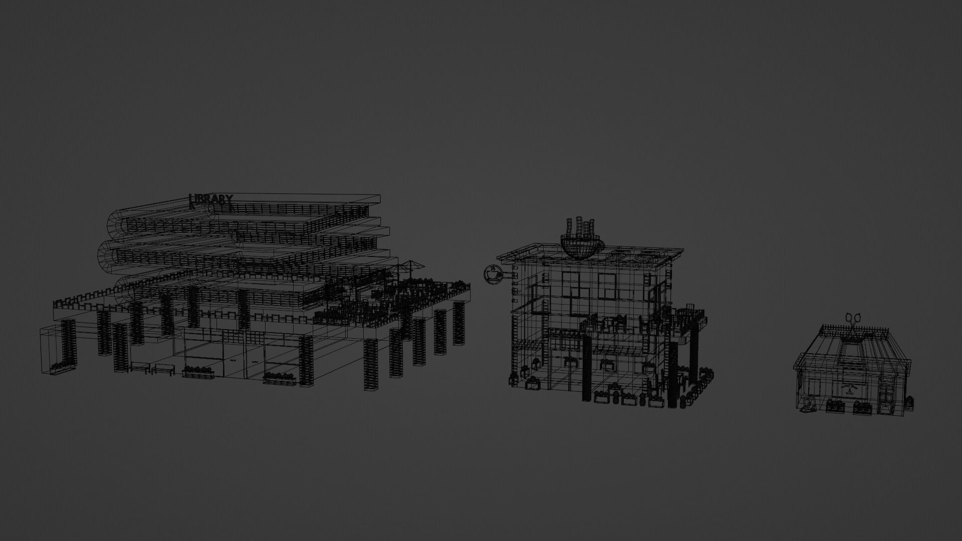 3D Model Collection Low Poly Set of Three VR / AR / low-poly | CGTrader