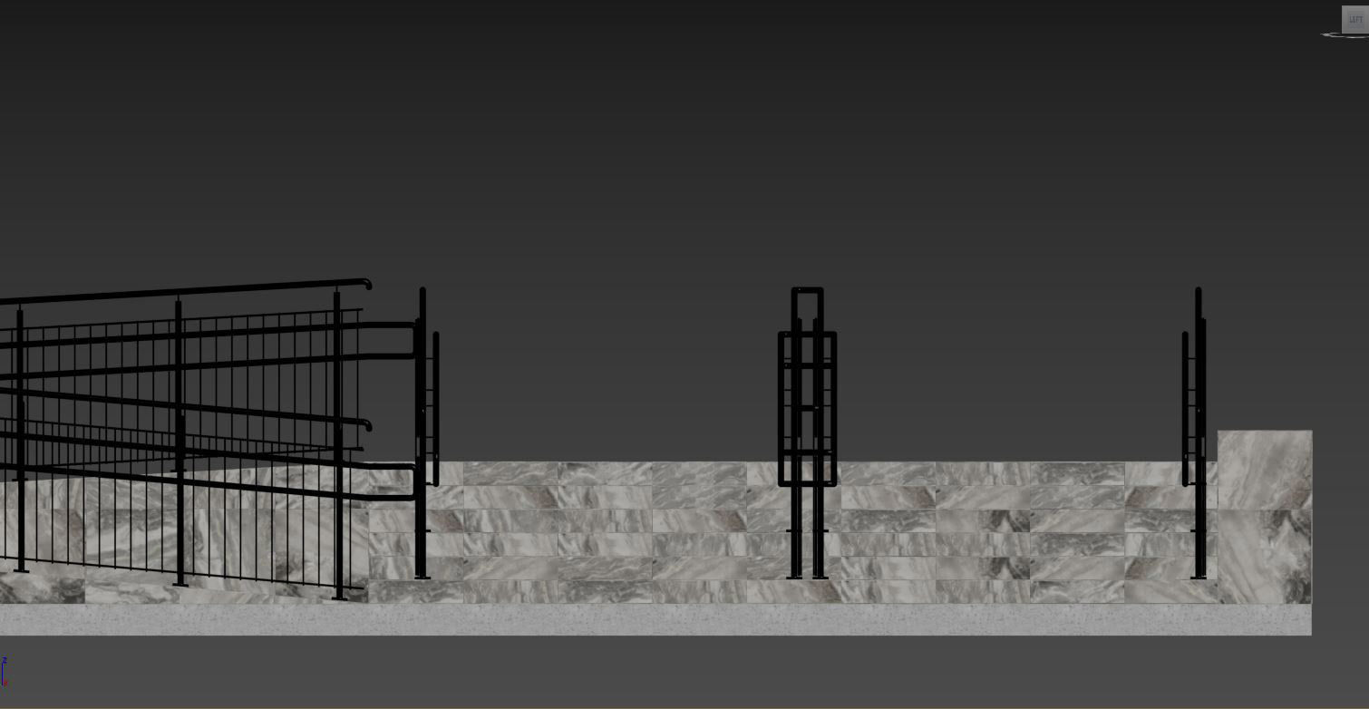 Stairs with ramp 3D model | CGTrader