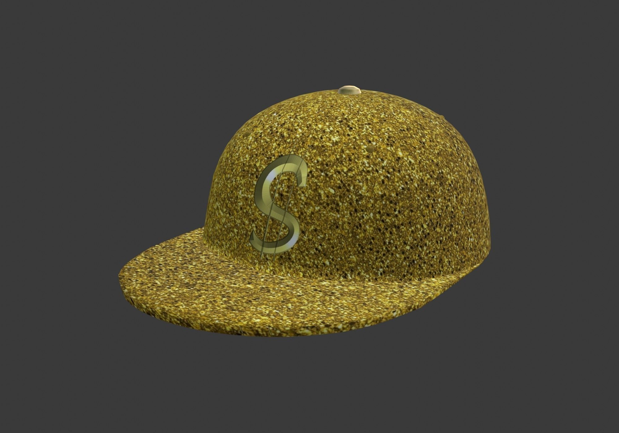 golden cap 3D model | CGTrader