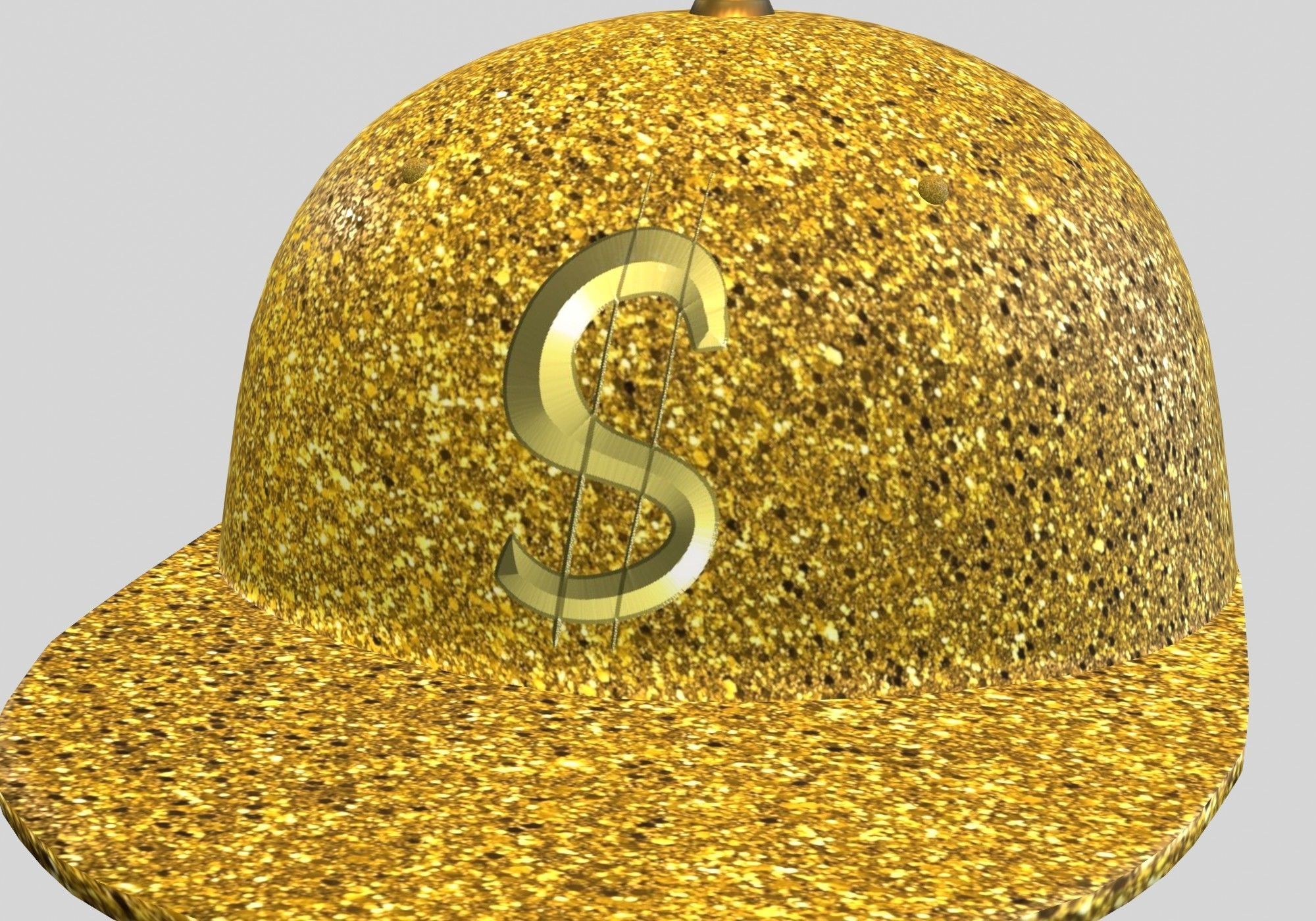 golden cap 3D model | CGTrader