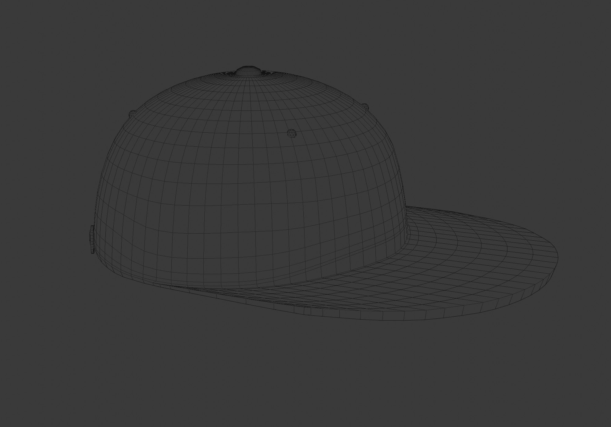 black stylistic cap 3D model | CGTrader