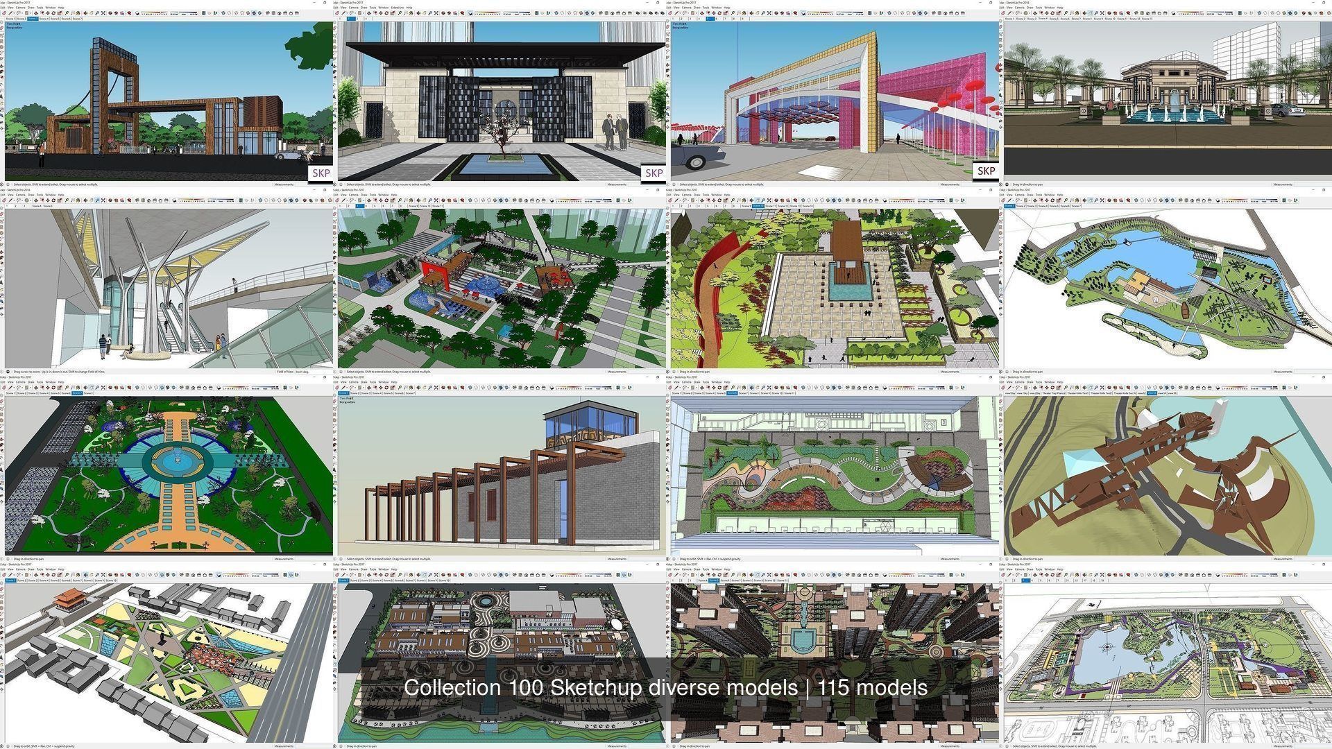 Collection 100 Sketchup diverse models | CGTrader
