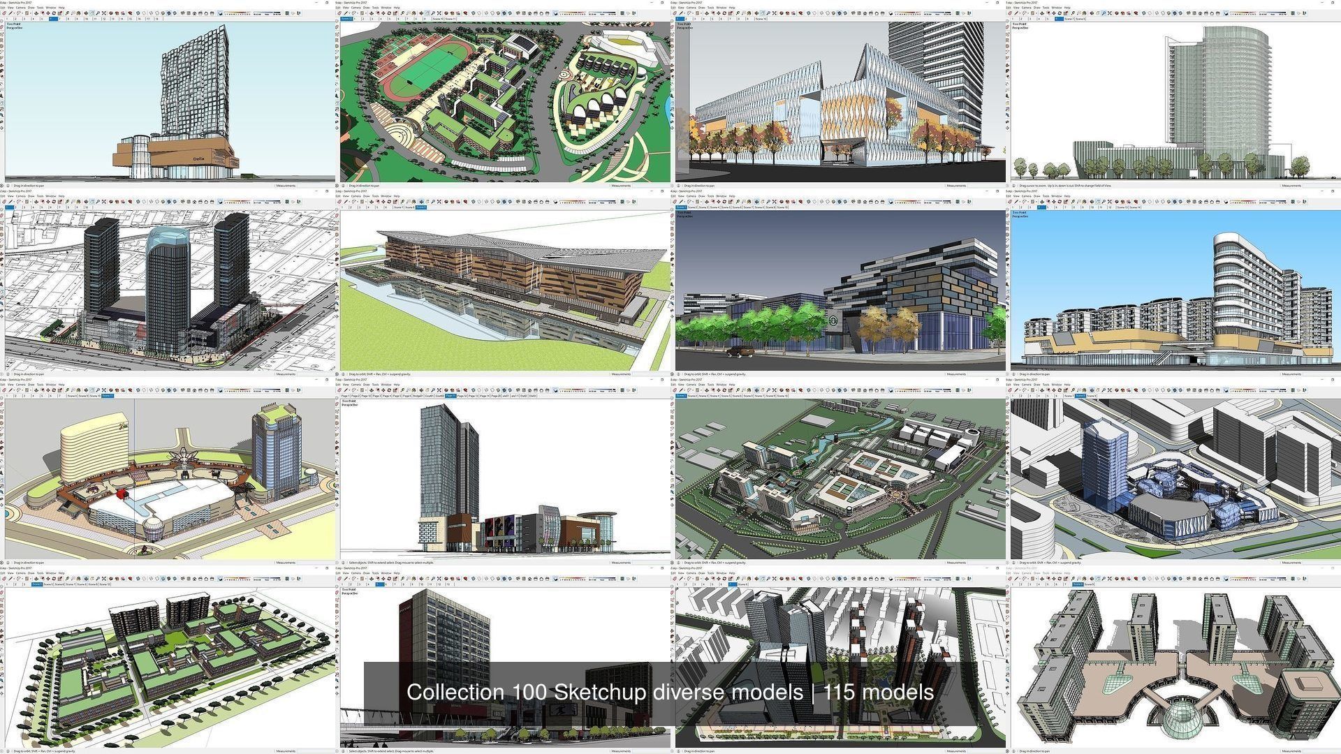 Collection 100 Sketchup diverse models | CGTrader
