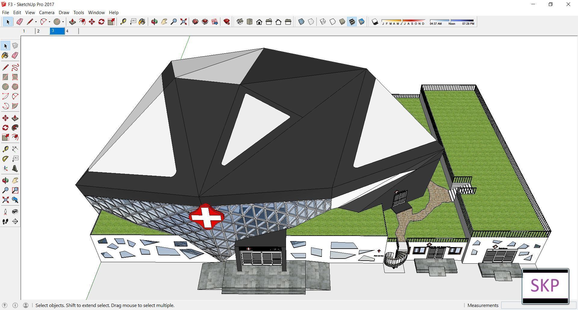 Sketchup Hospital F3 free 3D model | CGTrader