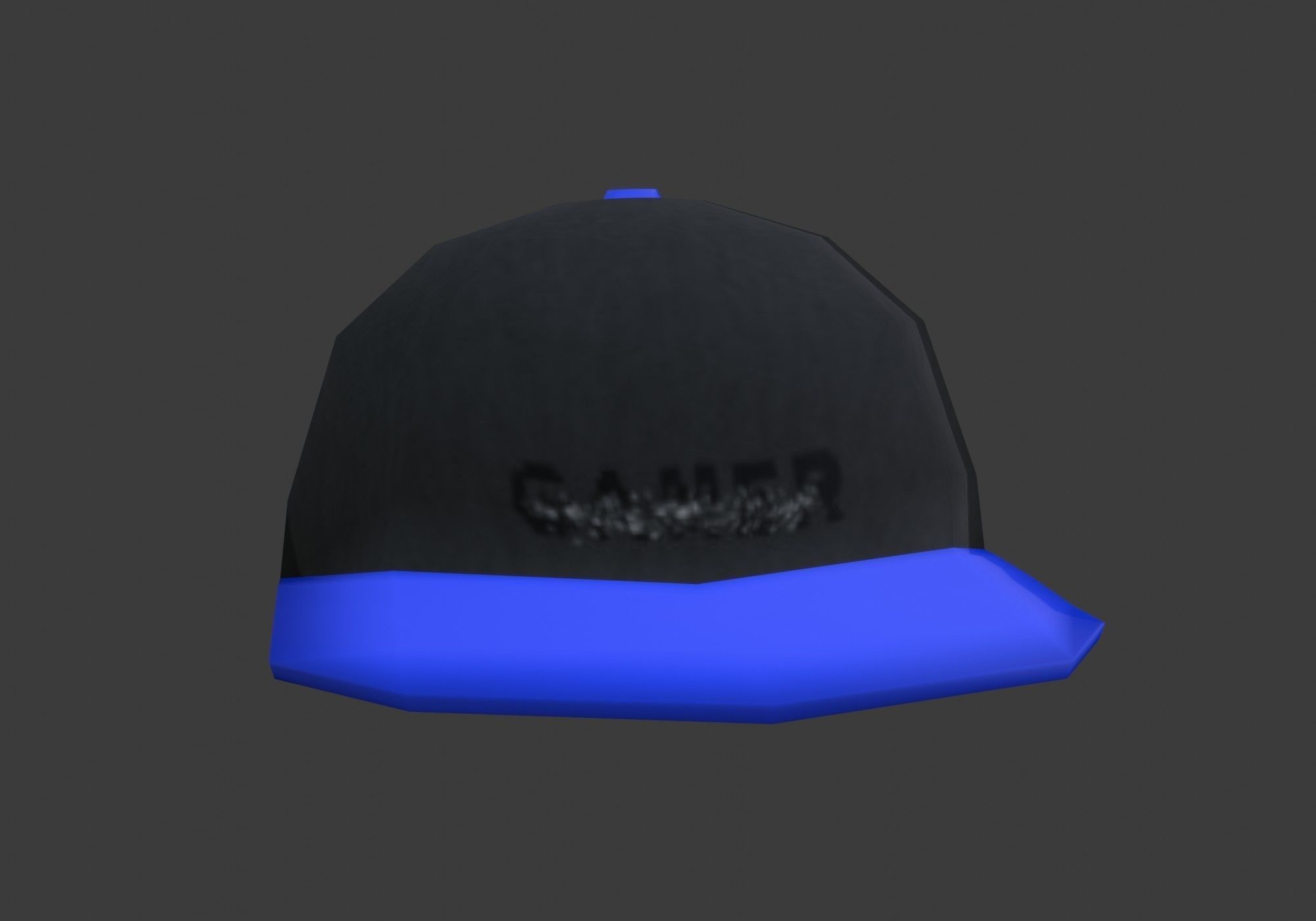 3D model low poly black gamer cap VR / AR / low-poly | CGTrader