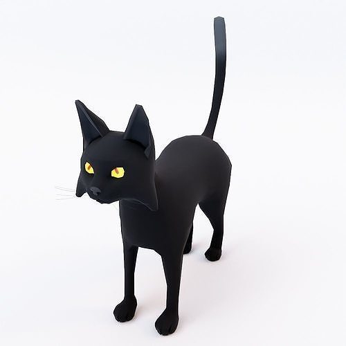 3D model Creepy stray cat low poly 3d model VR / AR / low-poly | CGTrader
