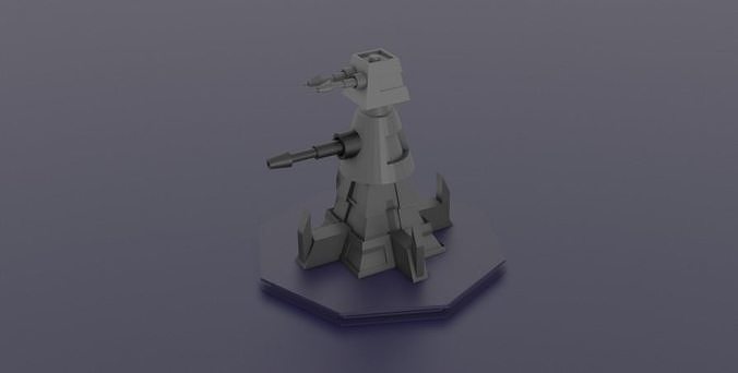space turret model 3D model | CGTrader