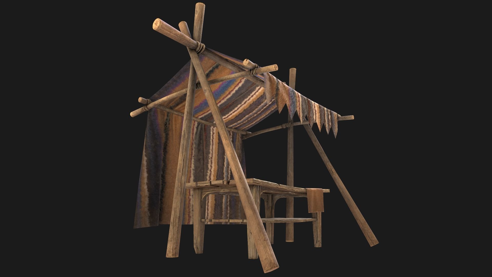 3D model Market Stand VR / AR / low-poly | CGTrader