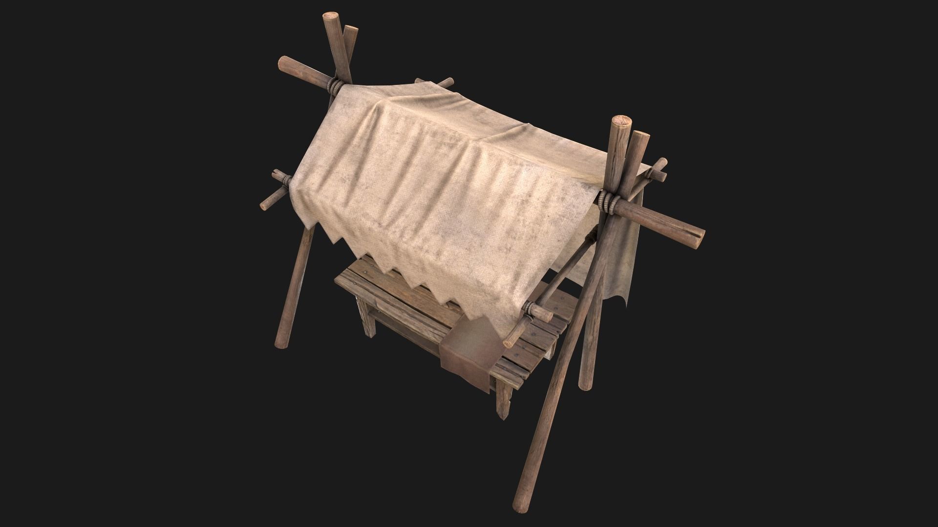 3D model Market stall VR / AR / low-poly | CGTrader