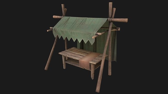 3D model Army Market Tent VR / AR / low-poly | CGTrader