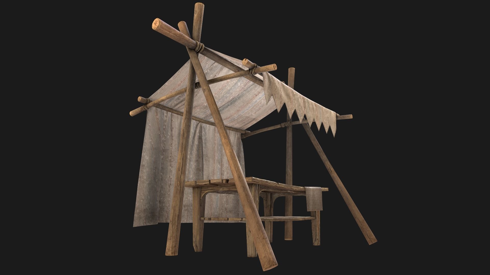 3D model Medieval Market Stalls Tent VR / AR / low-poly animated | CGTrader