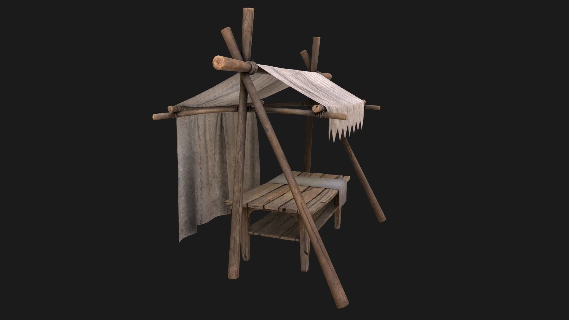 3D model Medieval Market Stalls Tent VR / AR / low-poly animated | CGTrader