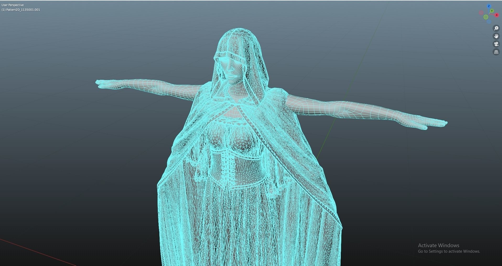 Medieval brown cloak 3D model rigged | CGTrader