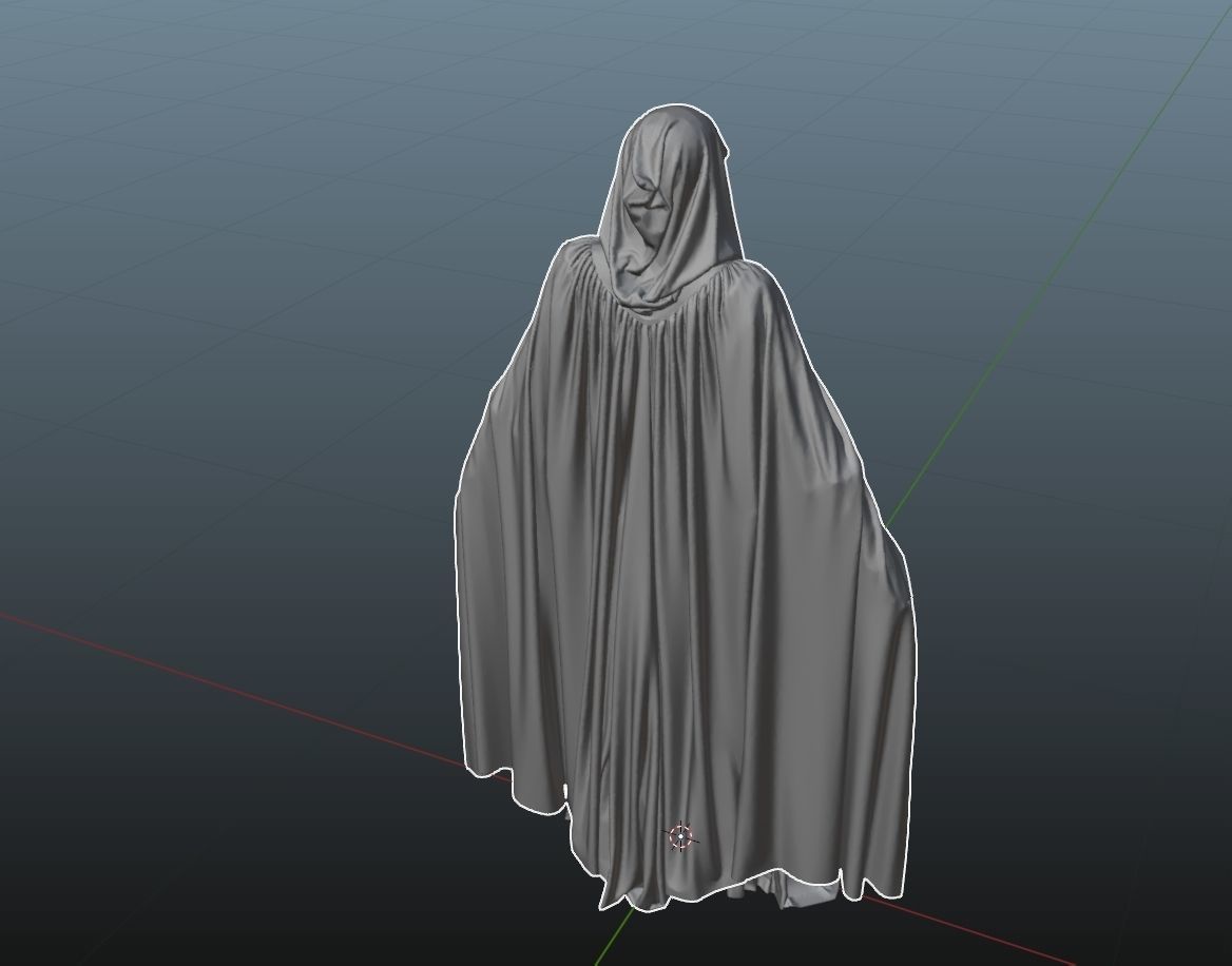 Medieval brown cloak 3D model rigged | CGTrader