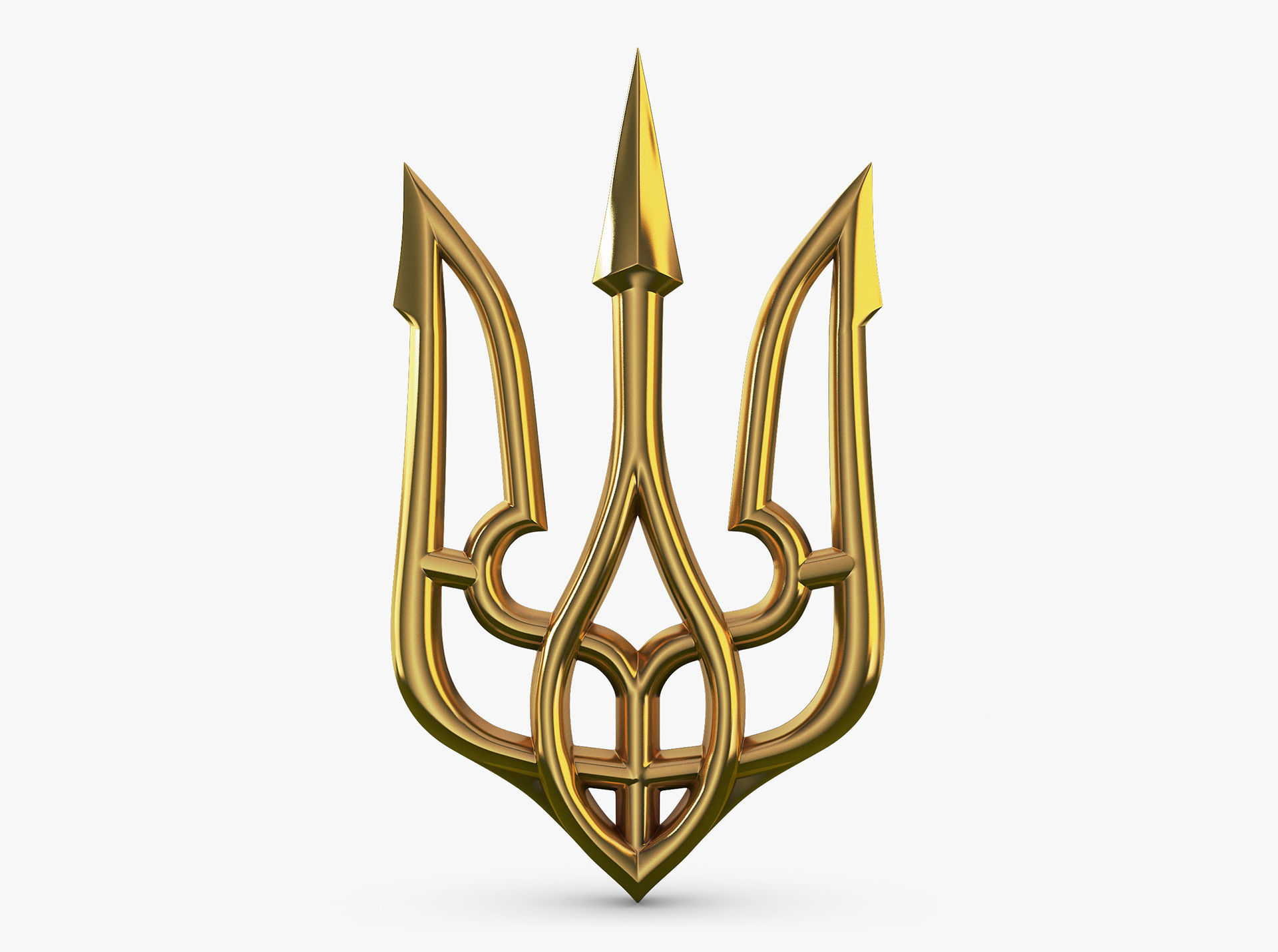 Stylized Ukrainian Tryzub M 2 3D model | CGTrader