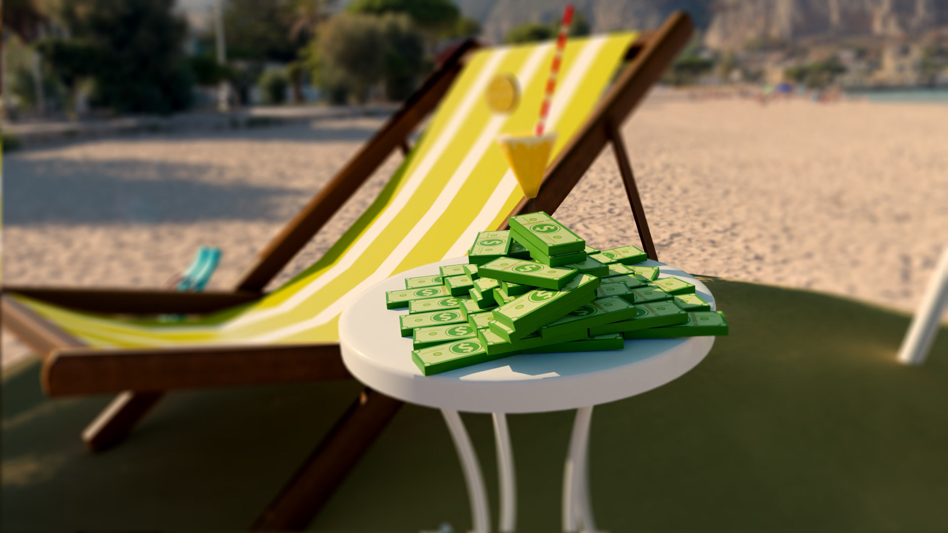 3D model DOLLAR Stack low poly model VR / AR / low-poly | CGTrader