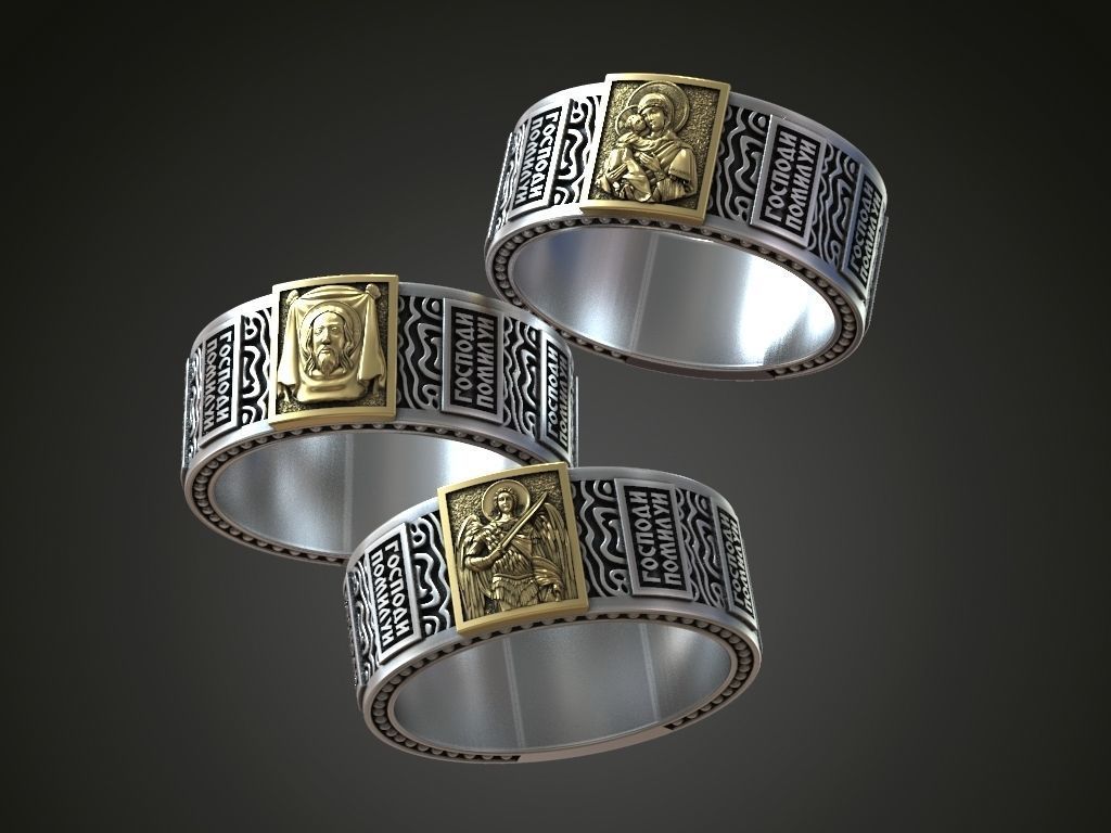 Orthodox christianity ring wedding band 3D model 3D printable | CGTrader