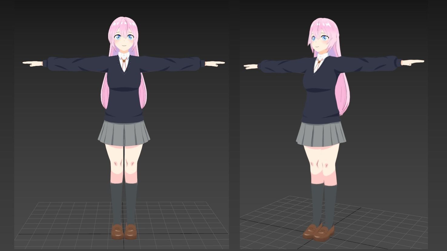 Shikimori san VRChat avatar 3D model rigged | CGTrader