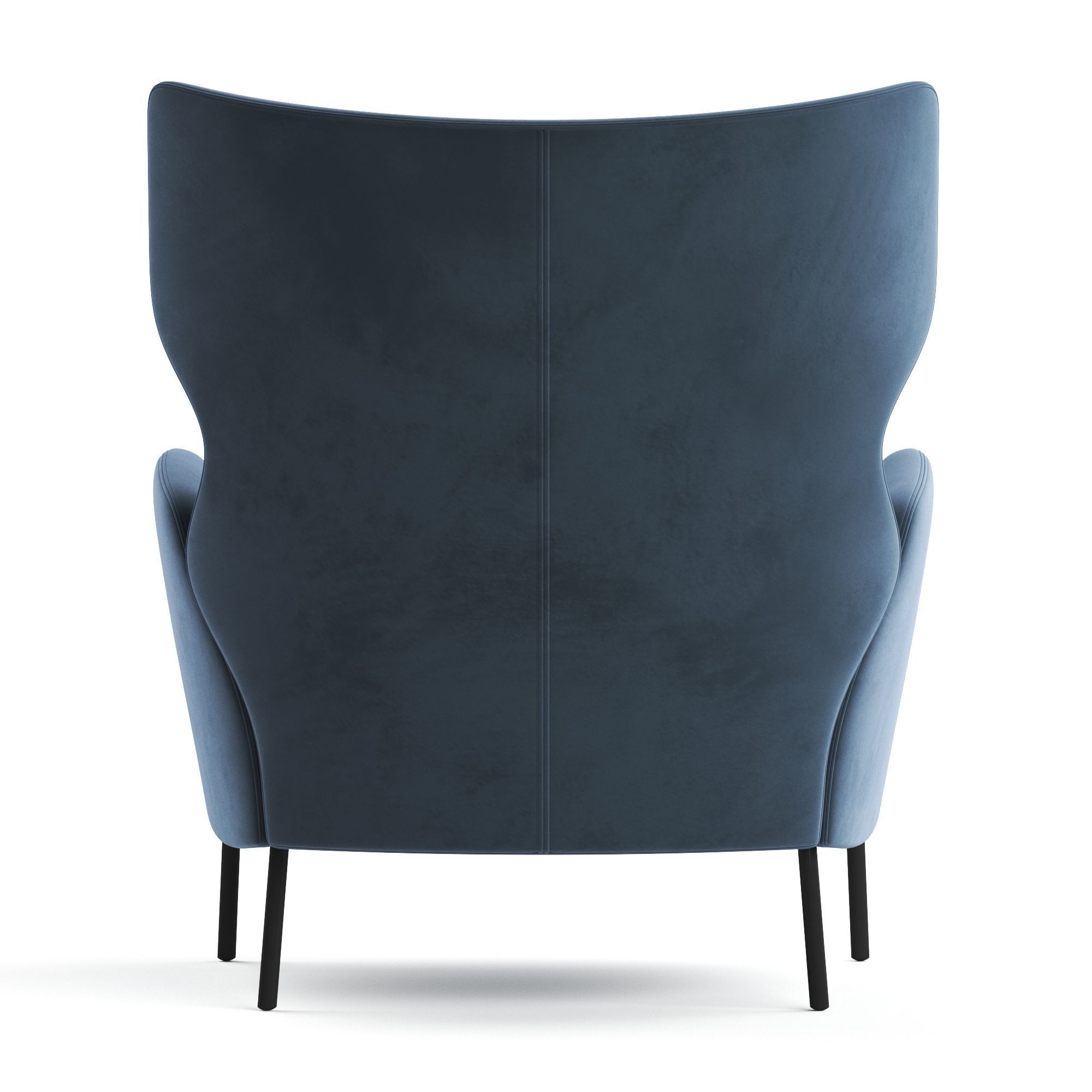 Alex Navy Blue Velvet Accent Chair 3D model | CGTrader