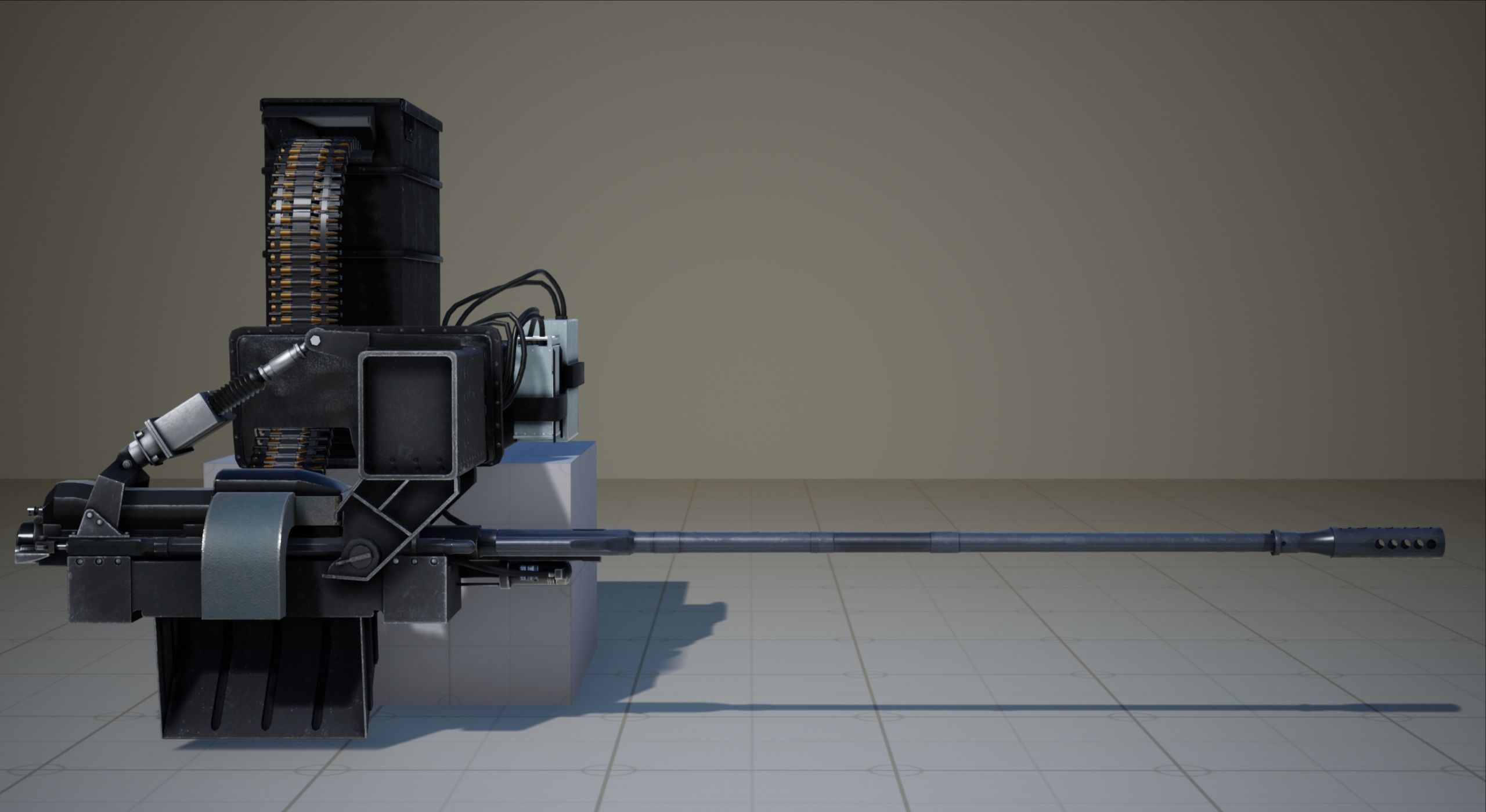 3D model Autocannon for a Helicopter VR / AR / low-poly | CGTrader