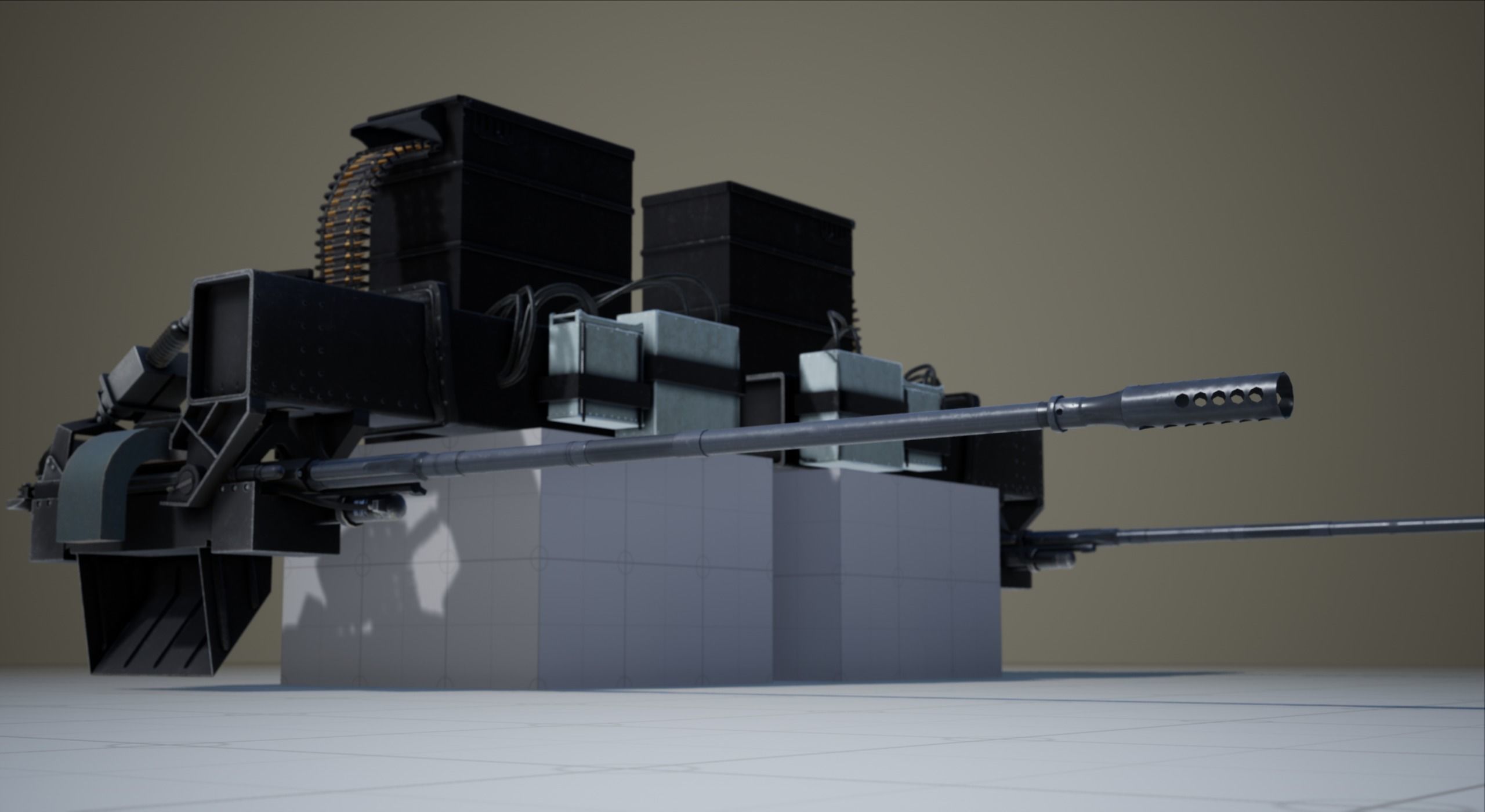 3D model Autocannon for a Helicopter VR / AR / low-poly | CGTrader