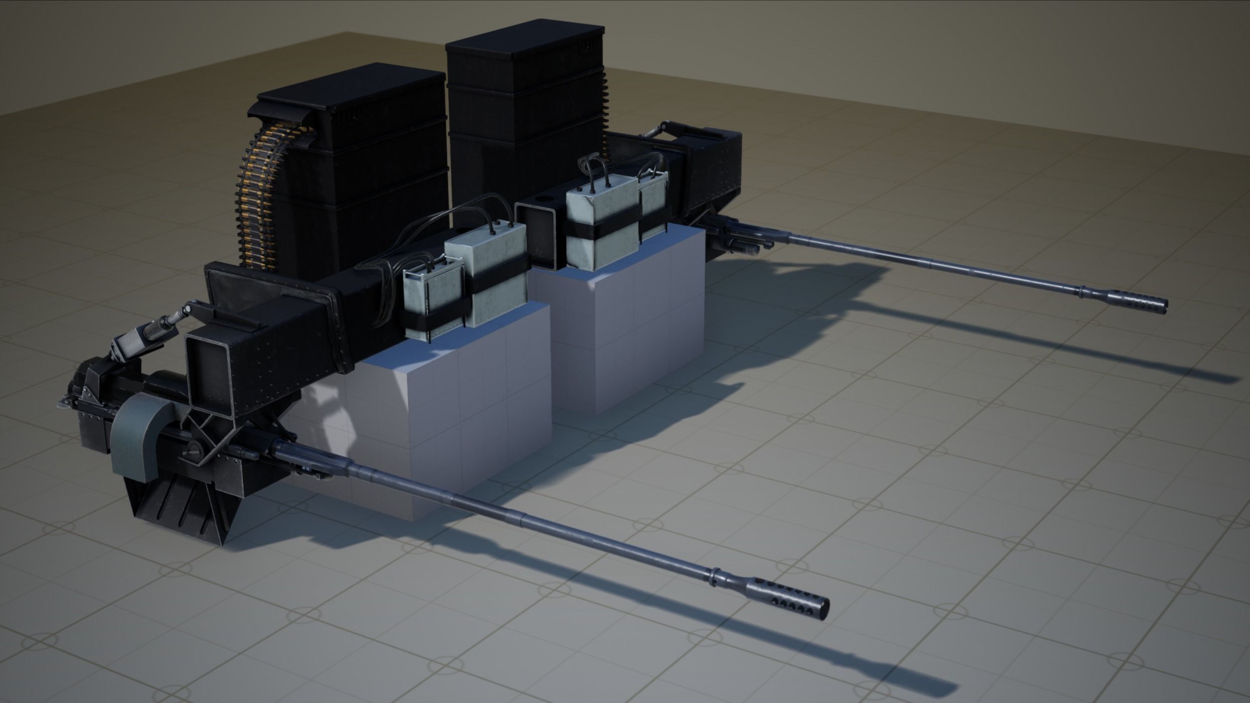 3D model Autocannon for a Helicopter VR / AR / low-poly | CGTrader