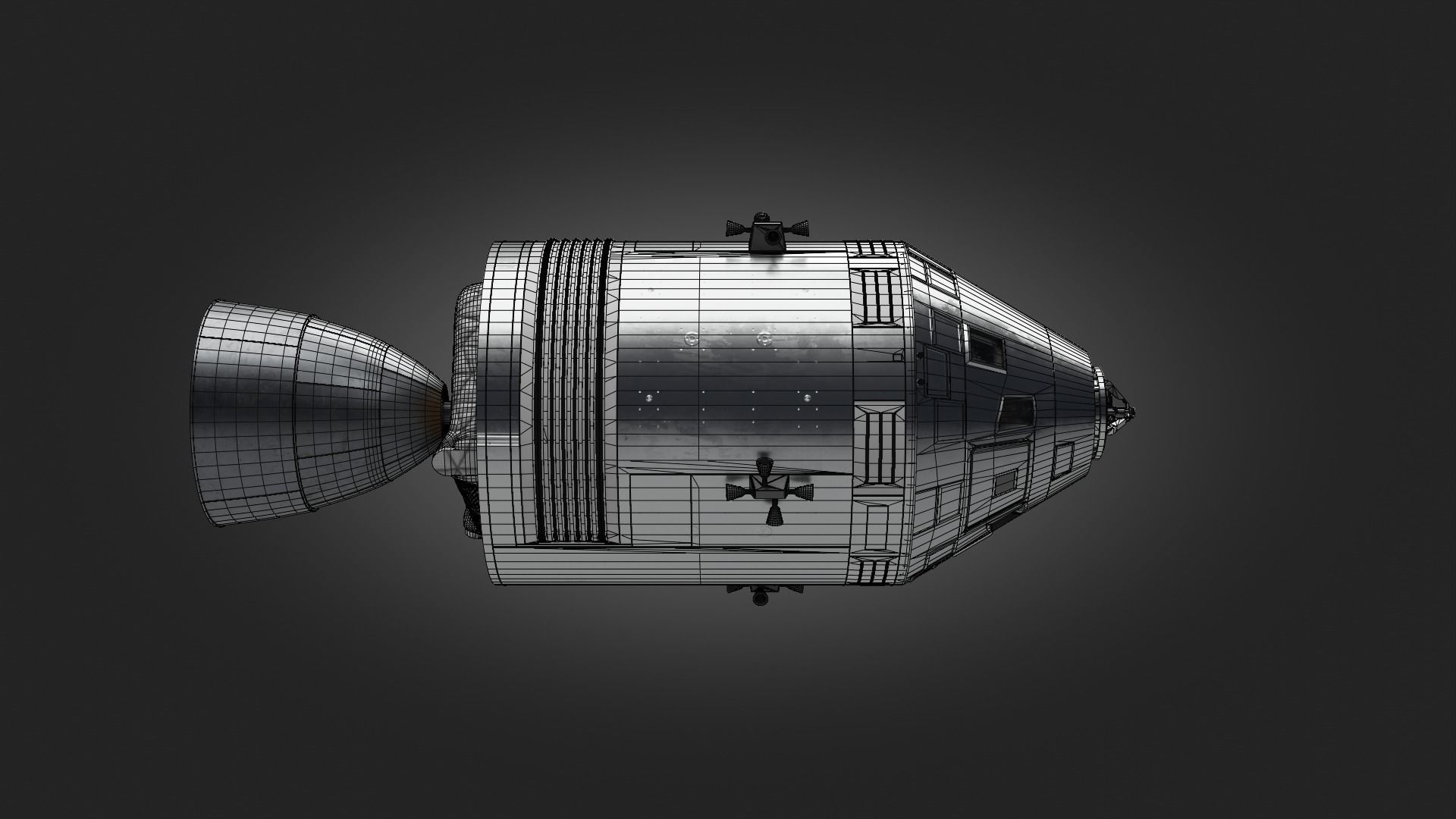 3D model Apollo 11 Command and Service Module CSM VR / AR / low-poly ...